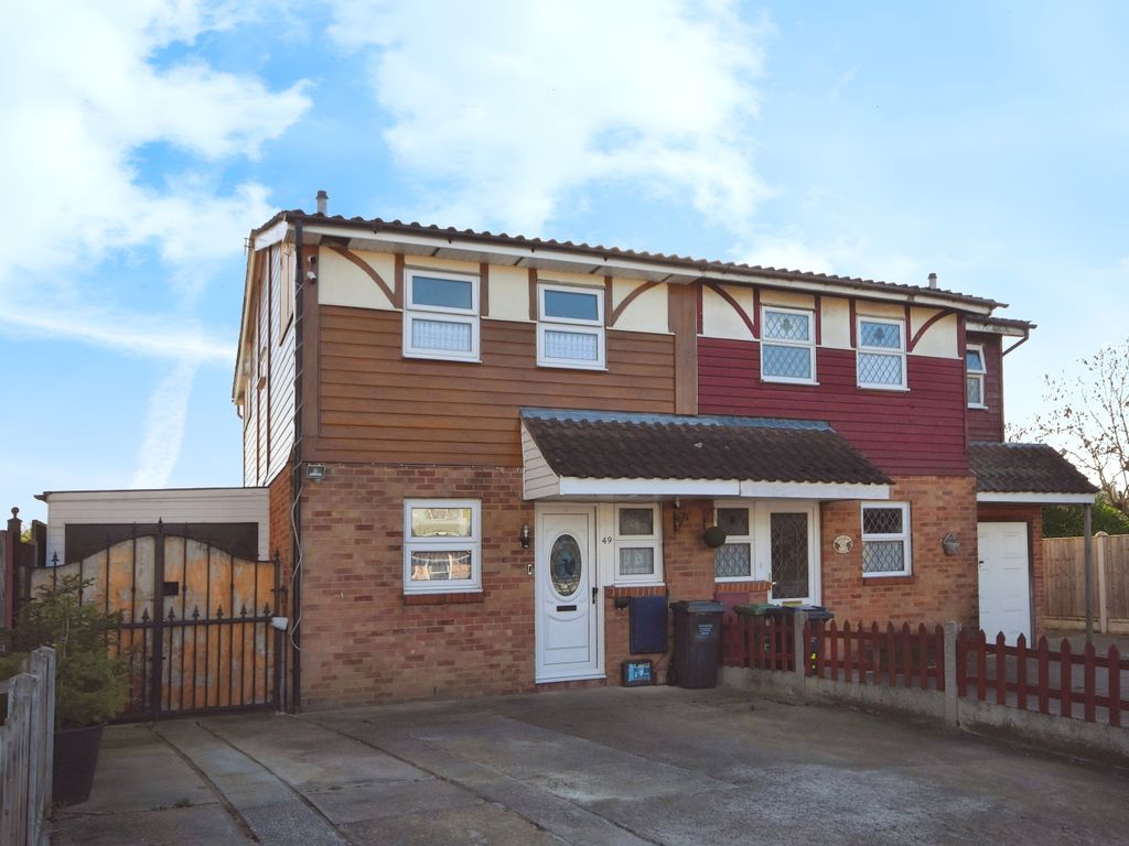 3 bed semi-detached house for sale in Burlington Court, Basildon, Essex ...