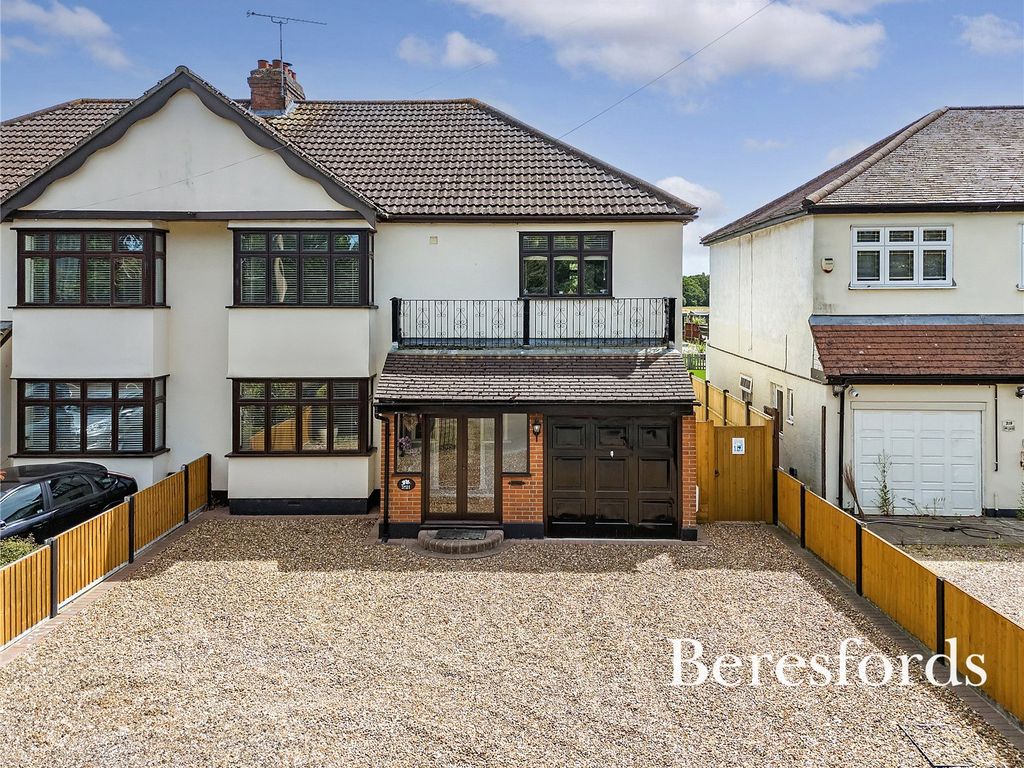 4 bed semi-detached house for sale in Chelmsford Road, Shenfield CM15 ...