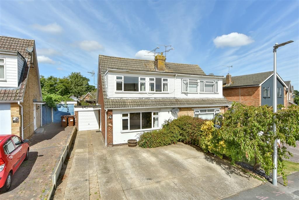 3 bed semi-detached house for sale in Whitcombe Close, Lords Wood ...