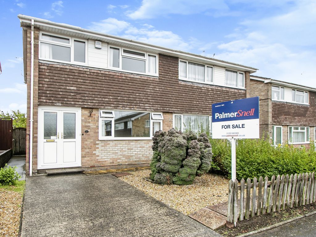 3 bed semi-detached house for sale in Cribb Close, Poole BH17, £300,000 ...