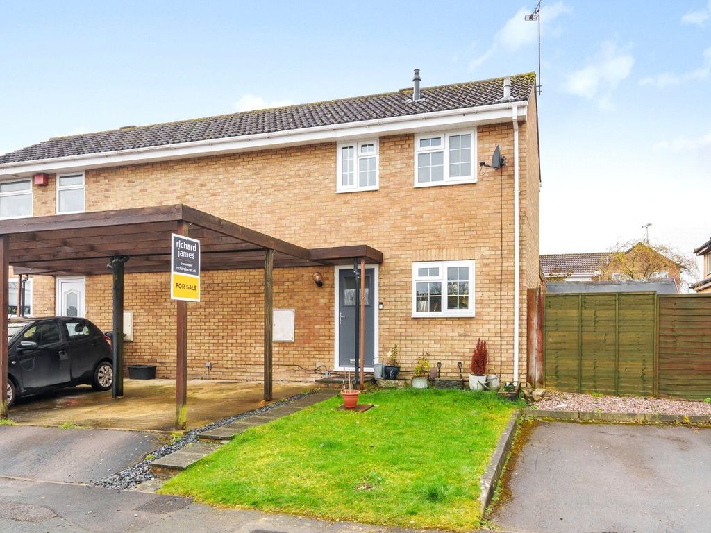 2 bed semi-detached house for sale in Bellver, Toothill, Swindon ...