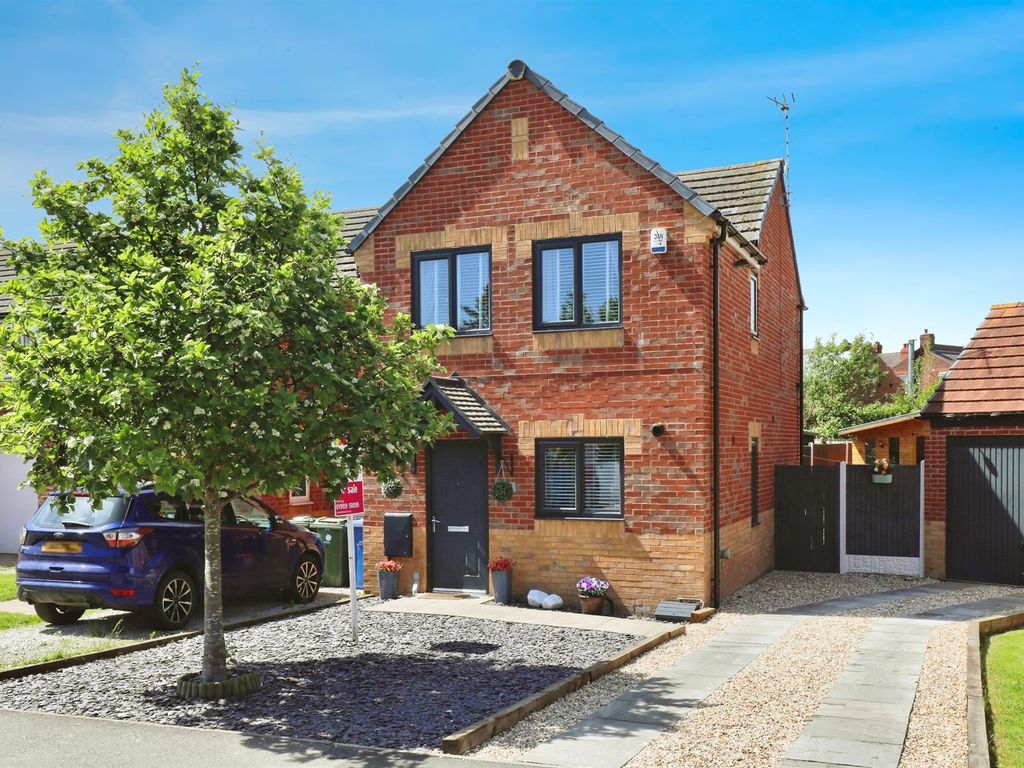 3 bed semi-detached house for sale in Cemetery Road, Langold, Worksop ...