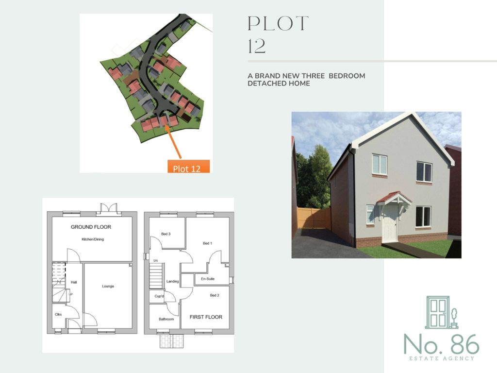 New home, 3 bed detached house for sale in Plot 12 Y Gerddi, St. Teilo ...