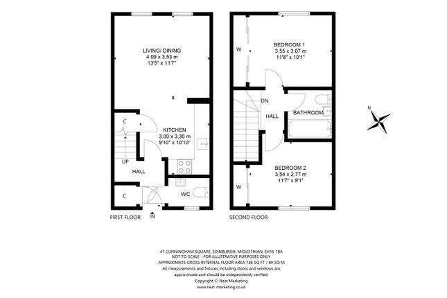 Cunningham Square, Edinburgh, Midlothian EH15, 2 bedroom flat to rent ...