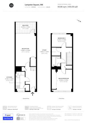 Lampeter Square, Hammersmith, London W6, 2 bedroom flat for sale ...