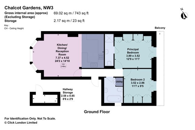 Chalcot Gardens, Belsize Park, London NW3, 2 bedroom flat for sale ...