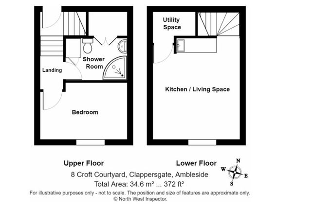 8 Croft Courtyard, Clappersgate, Ambleside, Cumbria LA22, 1 bedroom ...