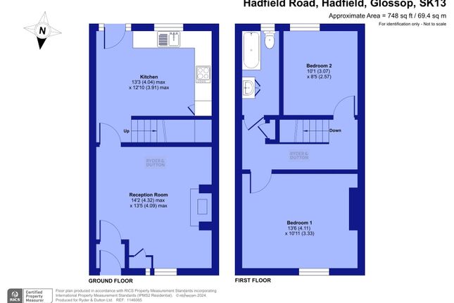Hadfield Road, Hadfield, Glossop, Derbyshire SK13, 2 bedroom end ...