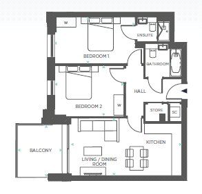 Brunswick House, 62 Neasden Lane, London NW10, 2 bedroom flat for sale ...