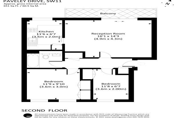 Paveley Drive, London SW11, 2 bedroom flat to rent - 56338050 ...