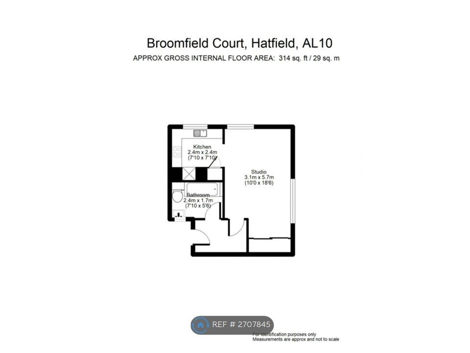 Broomfield Court, Hatfield AL10, Studio to rent, £1,100 pcm | PrimeLocation