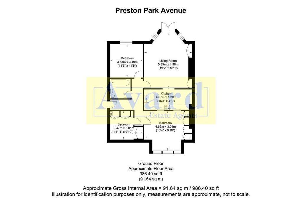 Preston Park Avenue, Brighton BN1, 3 bed flat for sale, £550,000 ...