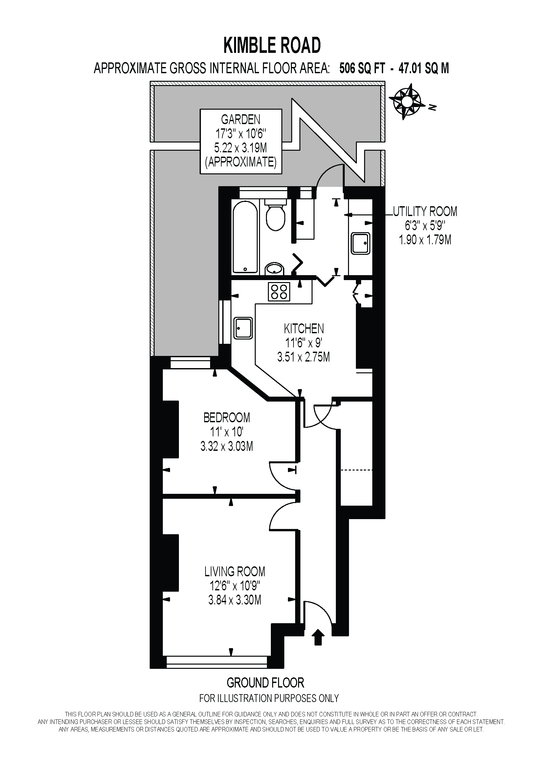 63 Kimble Road, Colliers Wood, London SW19, 1 bed flat for sale, £ ...