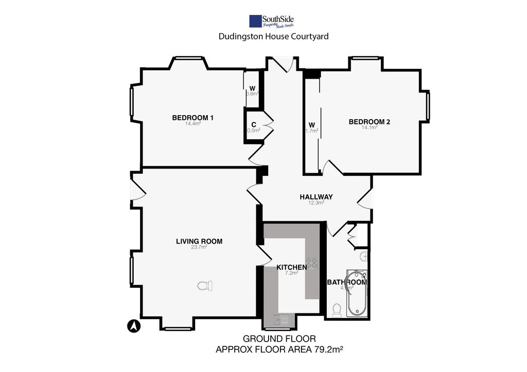 Duddingston House Courtyard, Edinburgh EH15, 2 bed flat to rent, £1,450 ...