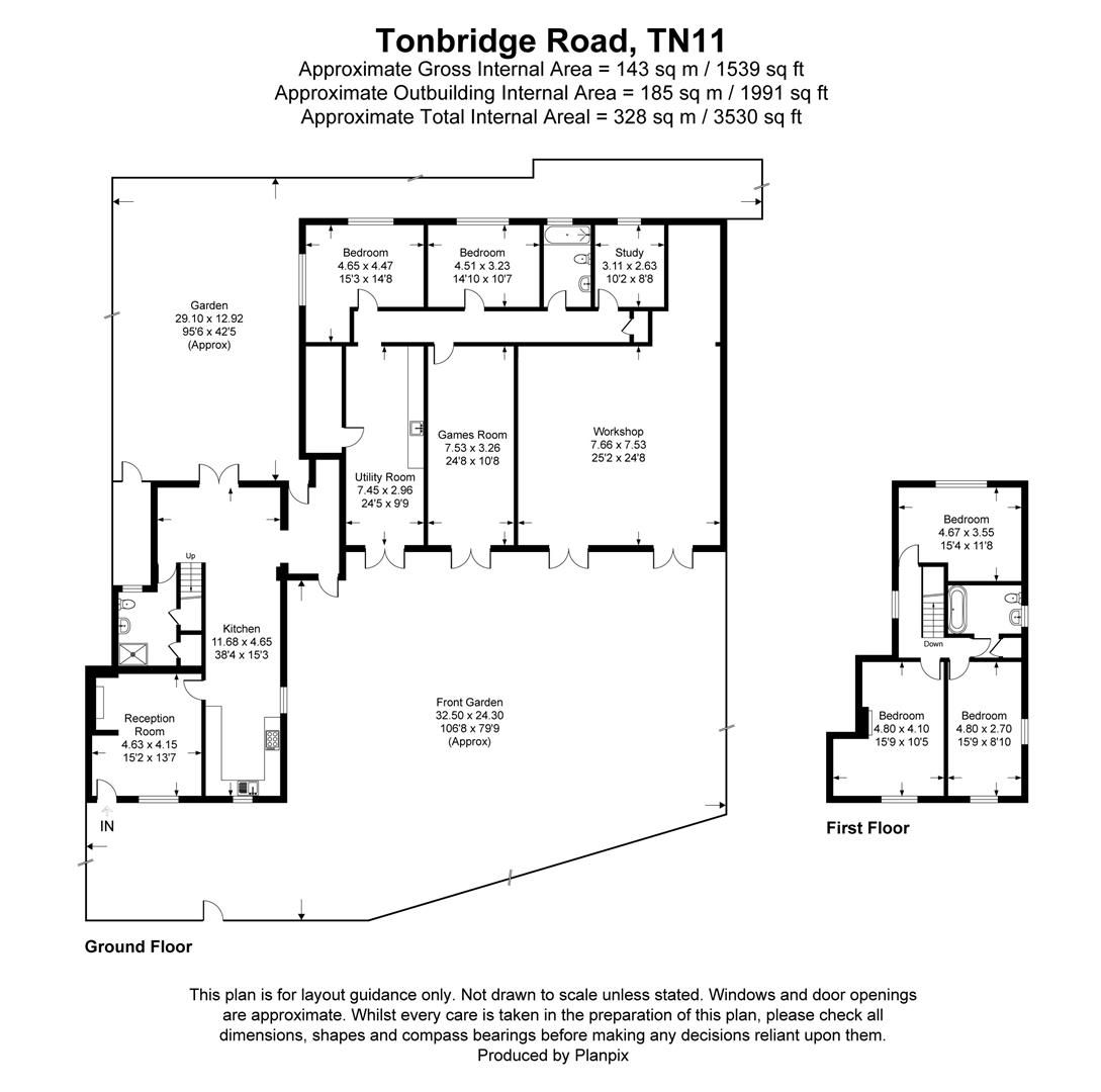 5 bed semi-detached house for sale in Tonbridge Road, Shipbourne ...