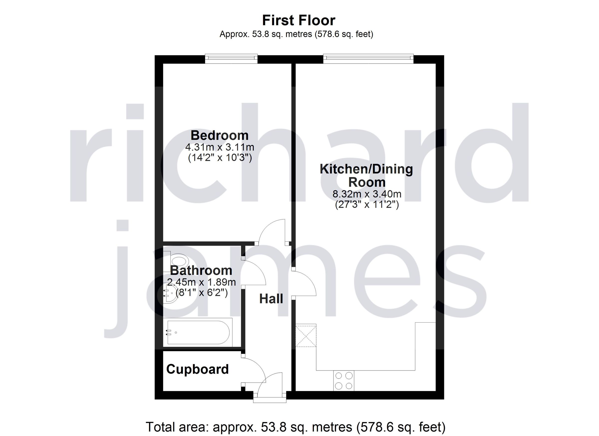 1 bed flat for sale in Guild House, Farnsby Street, Swindon, Wiltshire ...