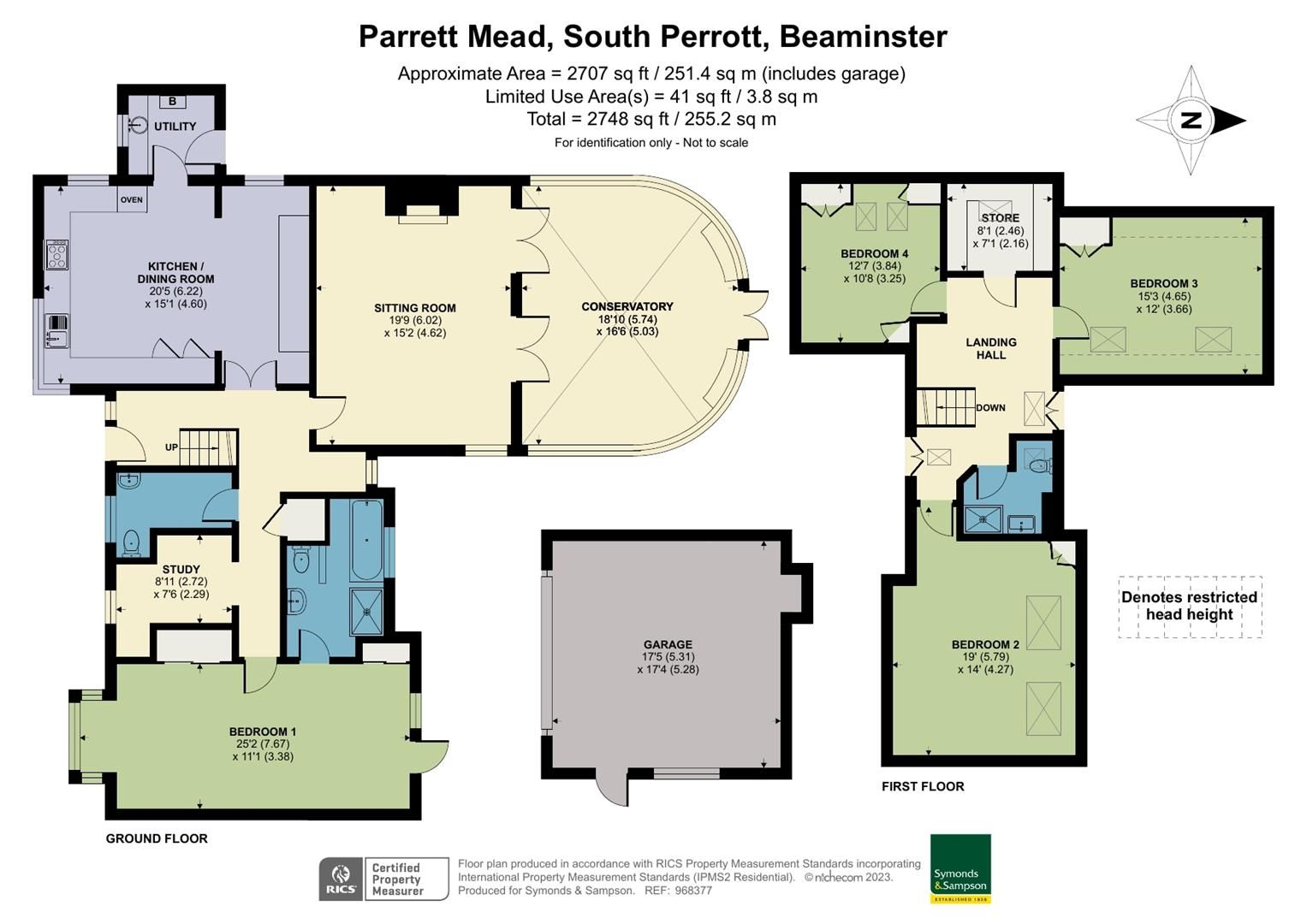 4 bed detached bungalow for sale in Parrett Mead, South Perrott ...