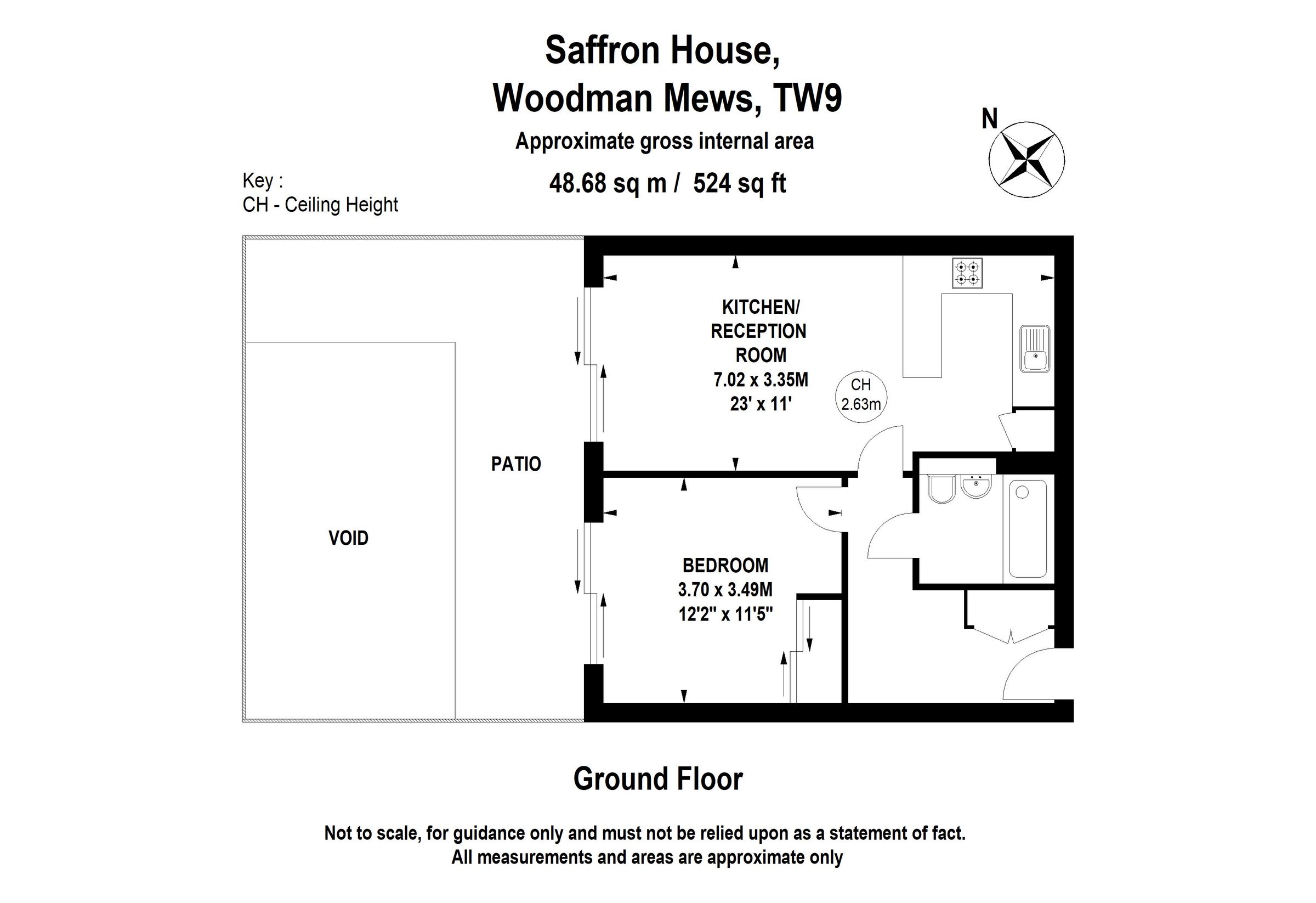 1 bed flat for sale in Saffron House, 7 Woodman Mews, Richmond, Surrey ...