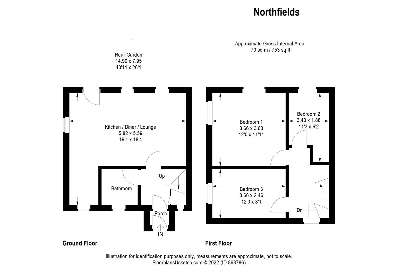 3 bed semi-detached house for sale in Northfields, Dunstable ...