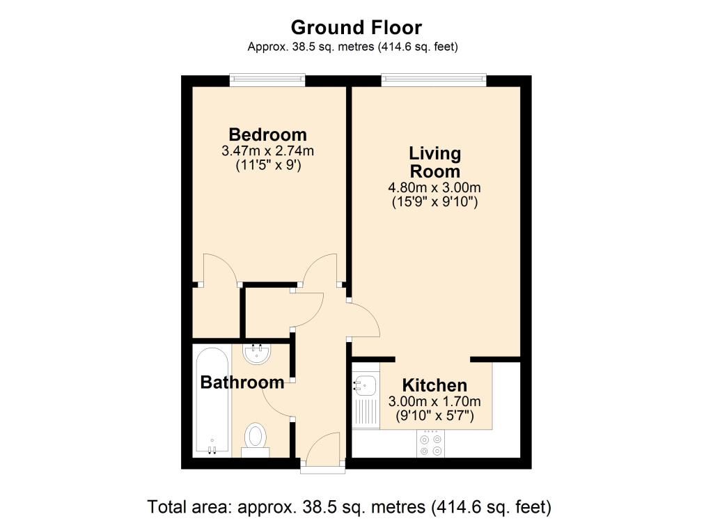 1 bed flat to rent in Fairfield Avenue, Staines TW18 - Zoopla
