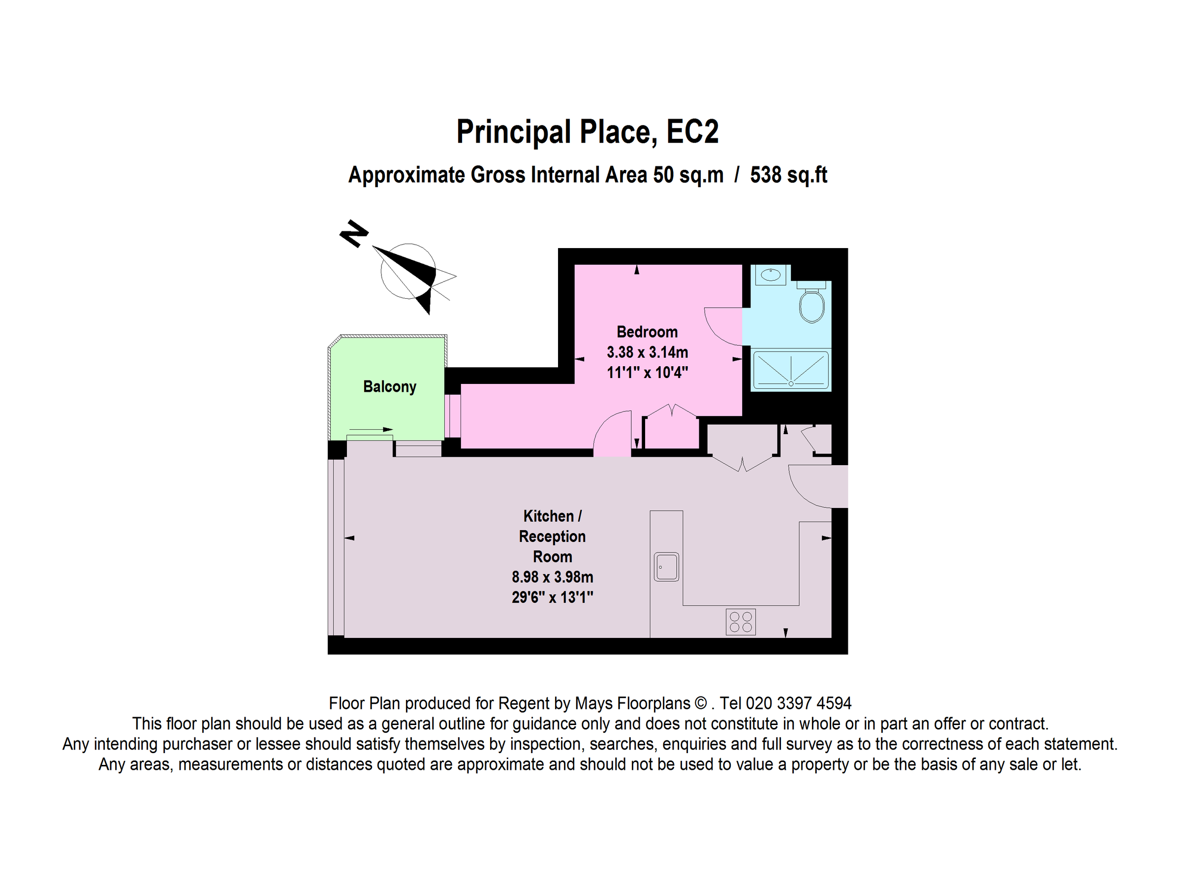 1 bed flat to rent in Principal Place, Worship Street EC2A - Zoopla
