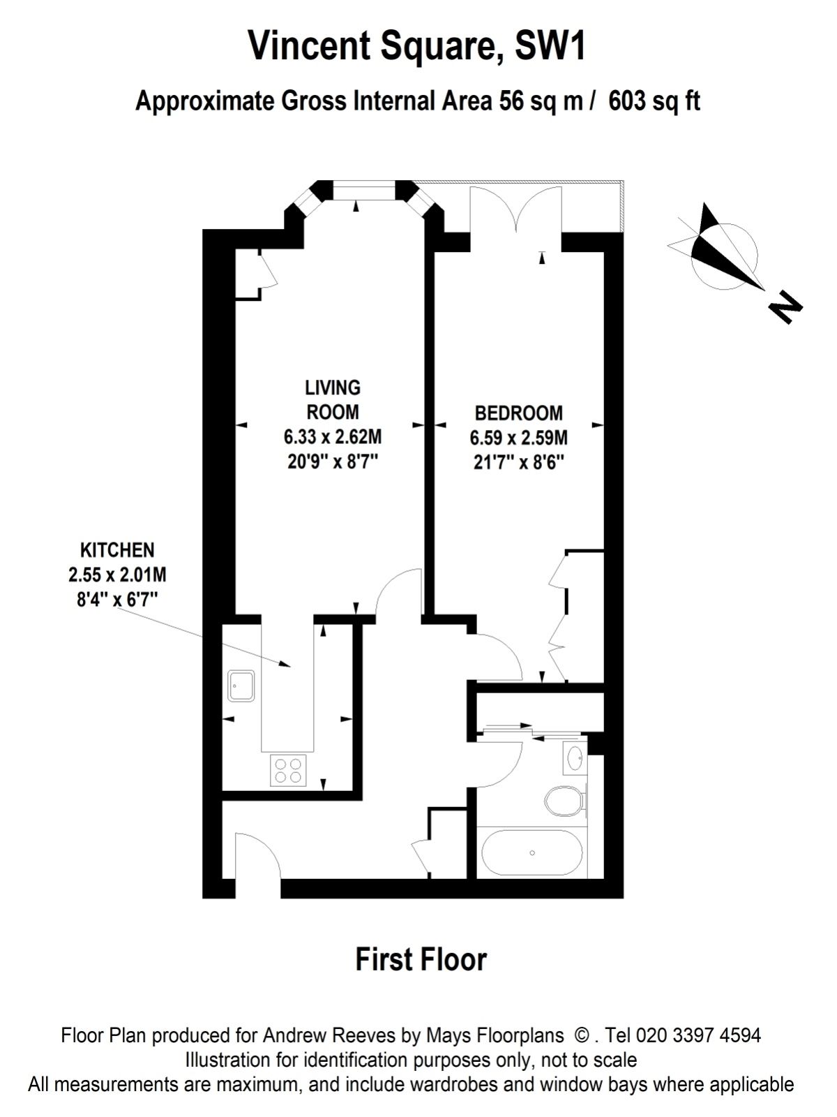 1 bed flat for sale in 56 Vincent Square, Westminster, London SW1P - Zoopla