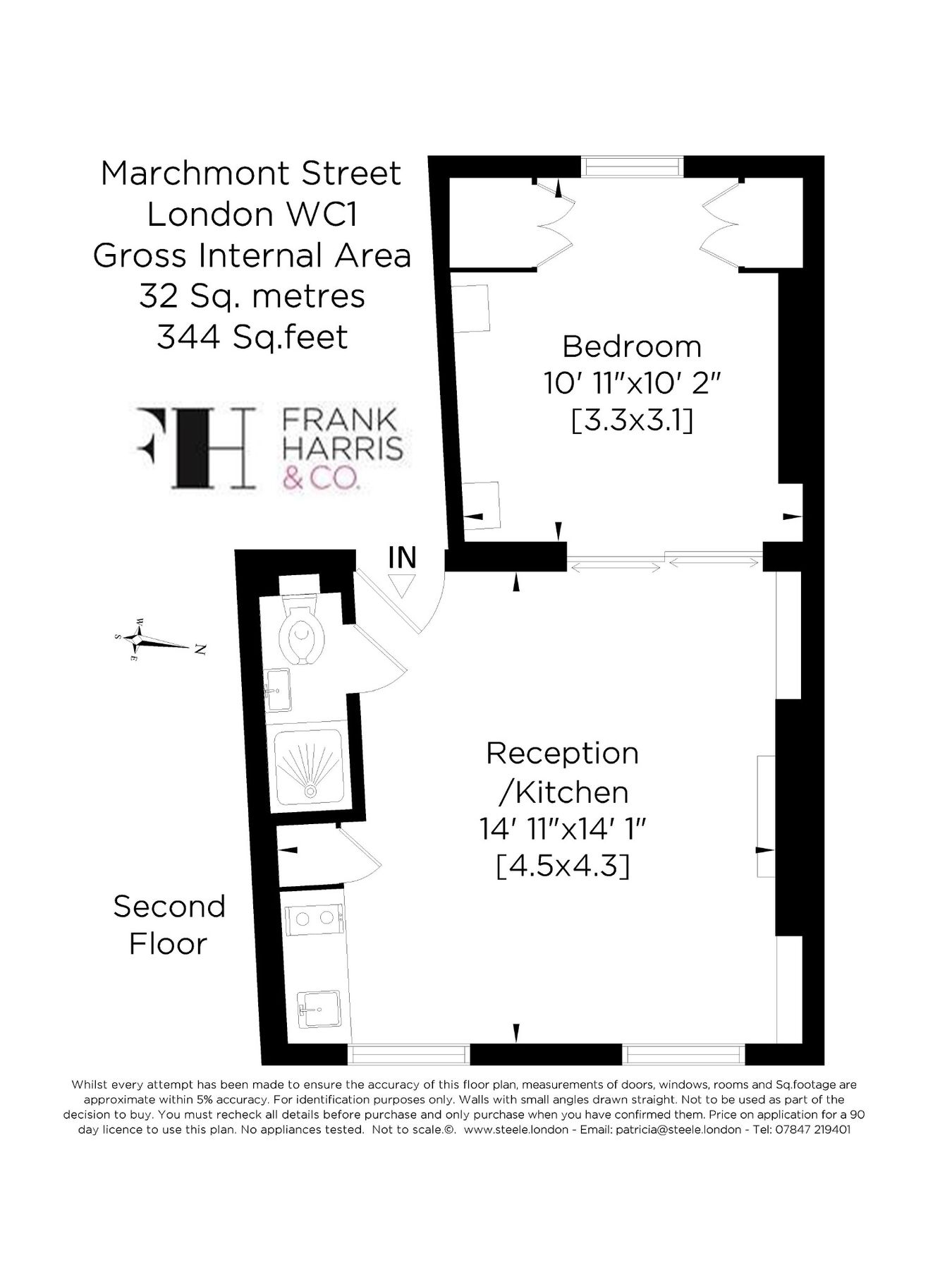 1 bed flat to rent in Marchmont Street, London WC1N - Zoopla