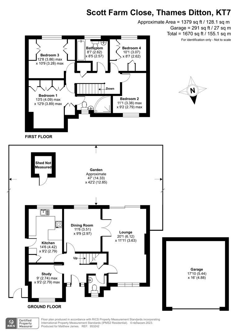 4 bed detached house for sale in Scott Farm Close, Thames Ditton KT7 ...