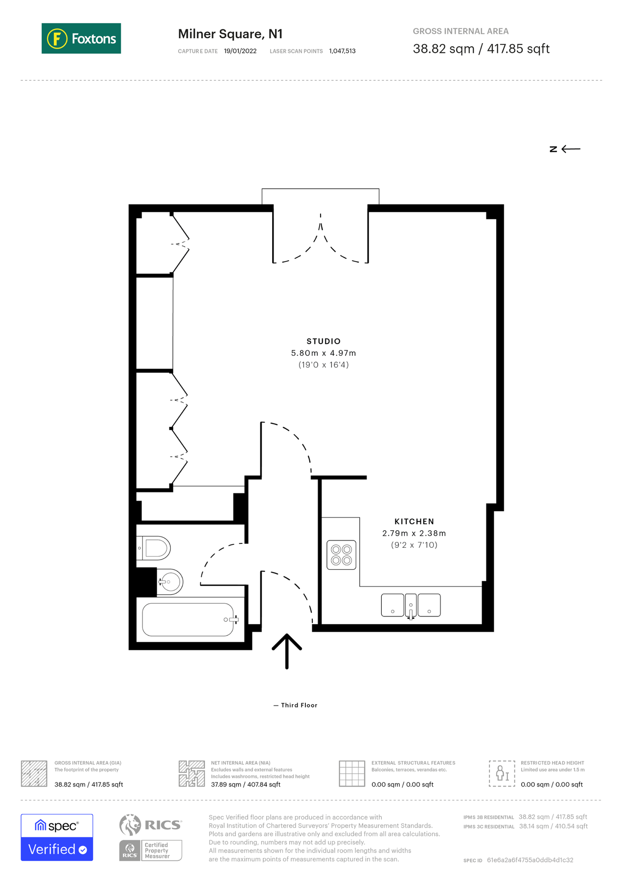 Studio to rent in Milner Square, Islington, London N1 - Zoopla