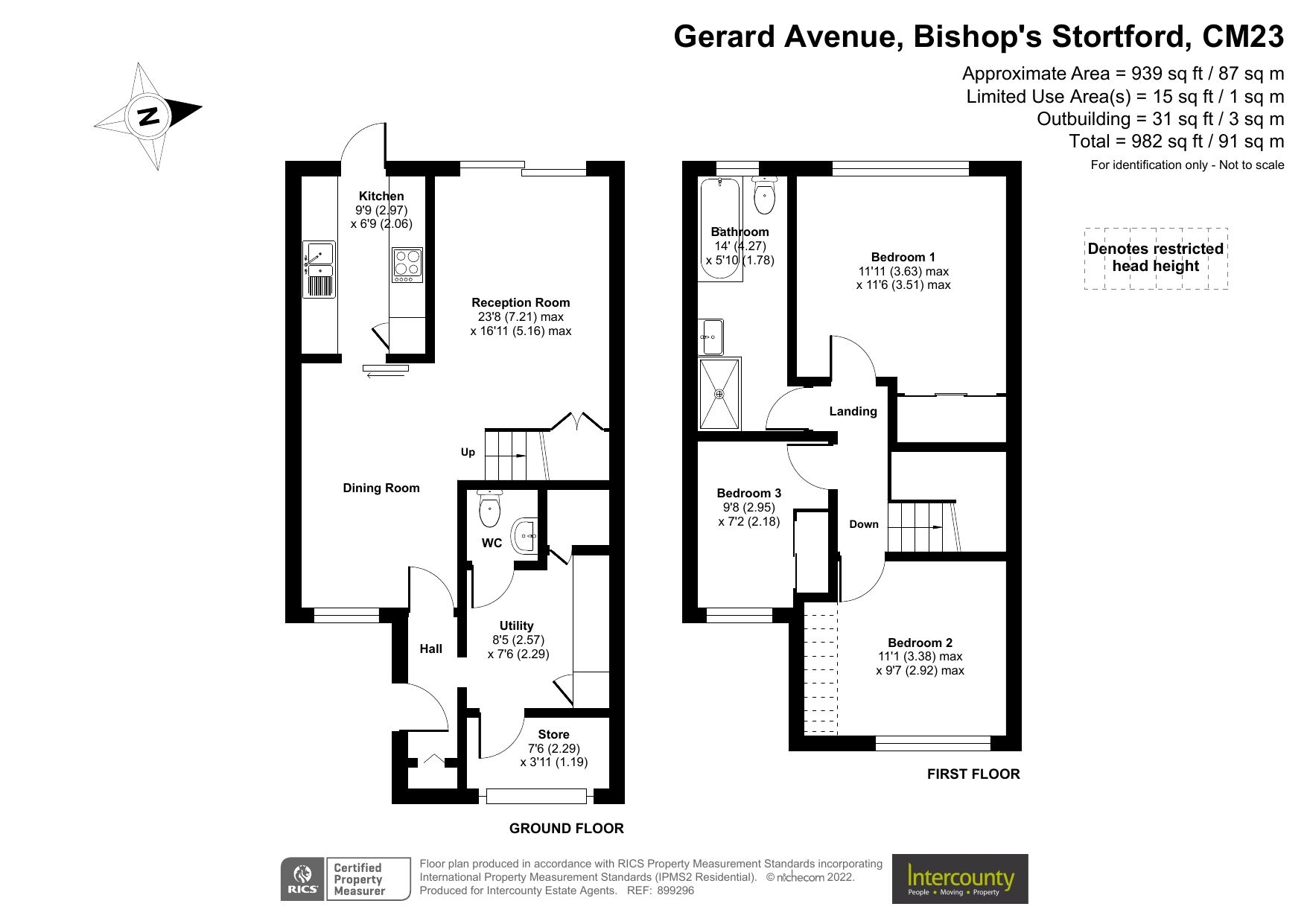 3 bed semi-detached house for sale in Gerard Avenue, Bishop's Stortford ...