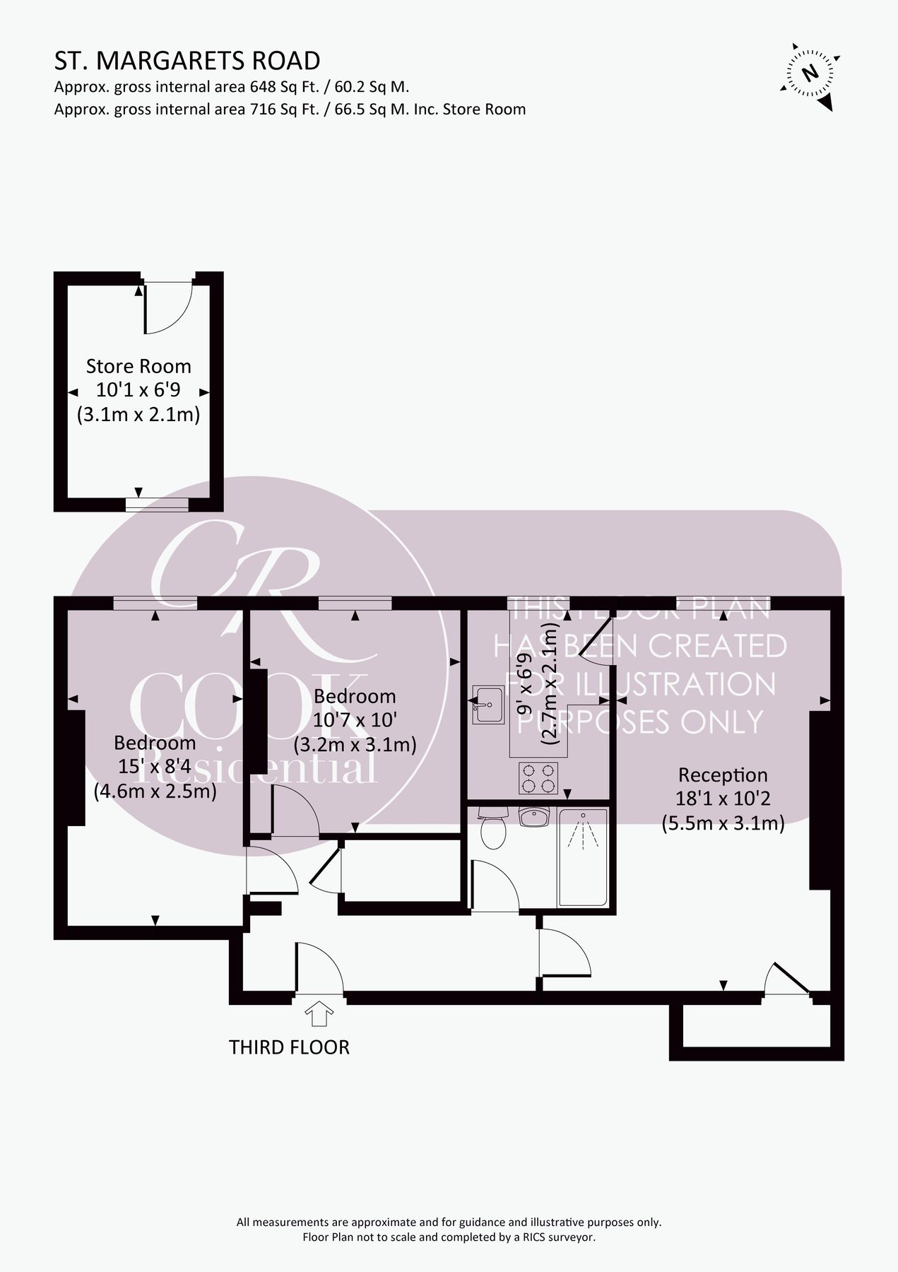 2 bed flat for sale in St. Margarets Road, Cheltenham GL50 - Zoopla