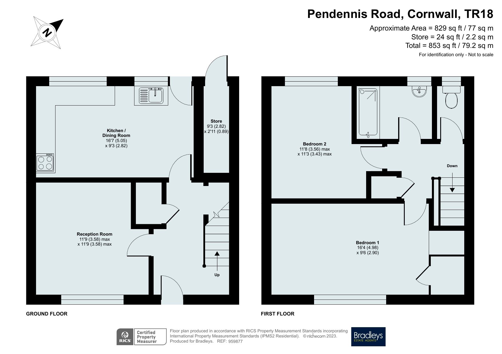 2 Bed End Terrace House For Sale In Pendennis Road Penzance Cornwall