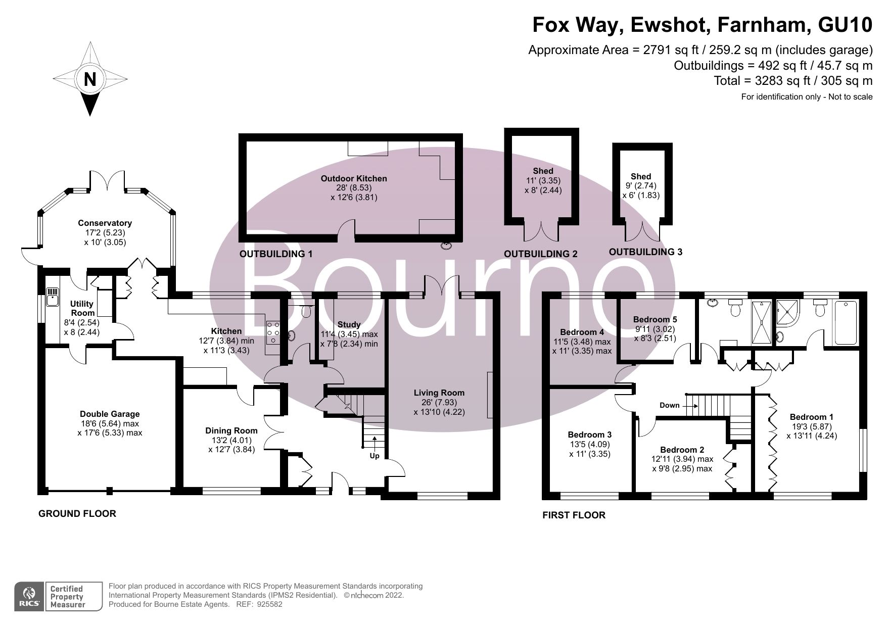 5 bed detached house for sale in Fox Way, Ewshot, Farnham, Surrey GU10 ...