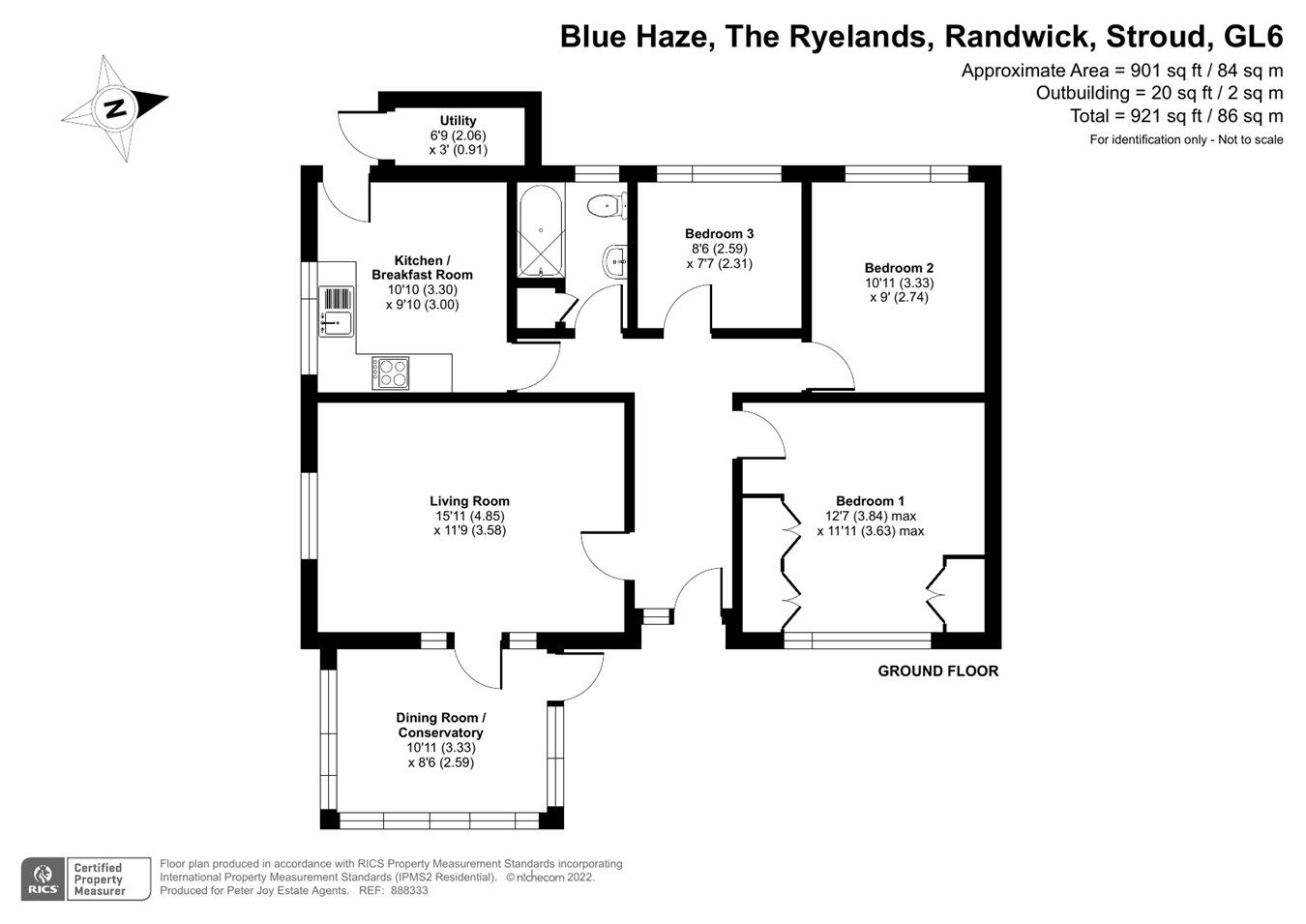 3 bed detached bungalow for sale in The Ryelands, Randwick, Stroud GL6 - Zoopla