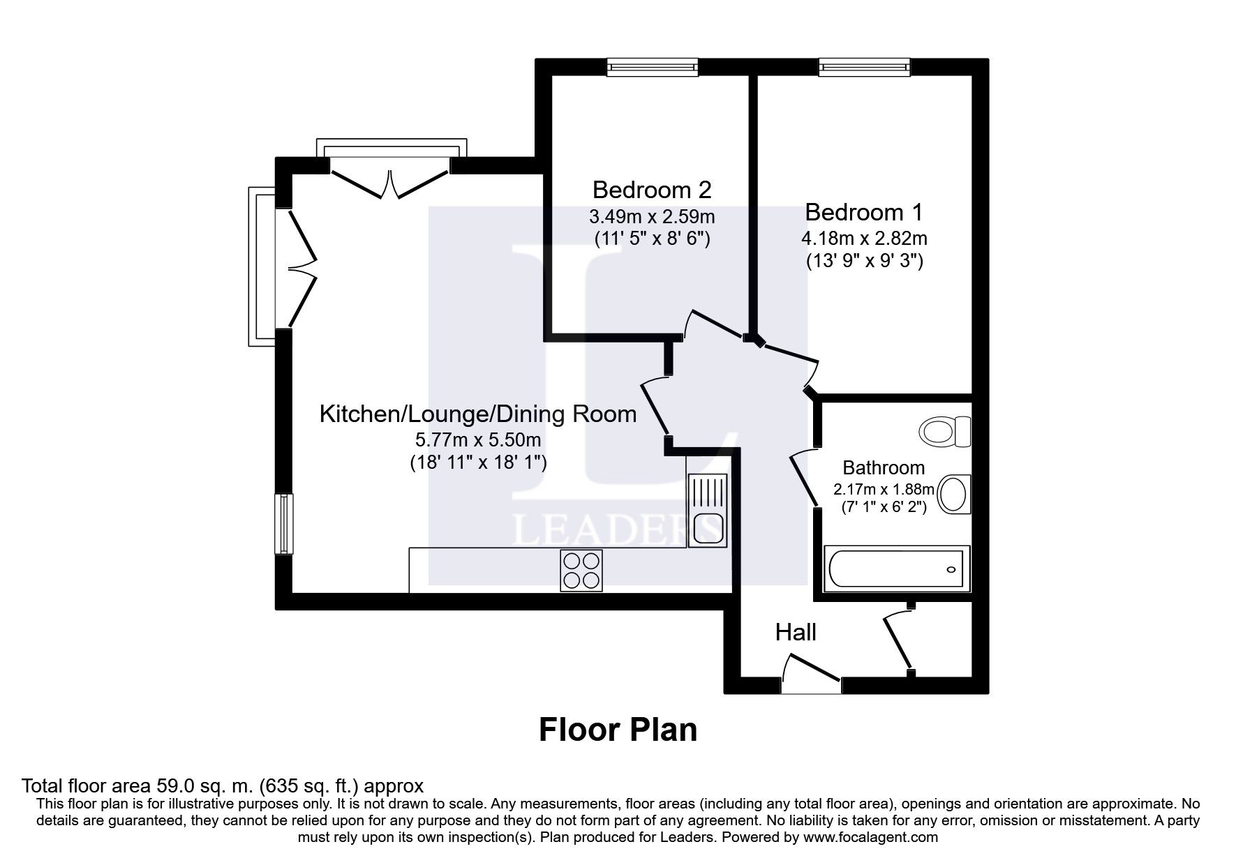 2 bed flat to rent in Providence Park, Princess Elizabeth Way ...
