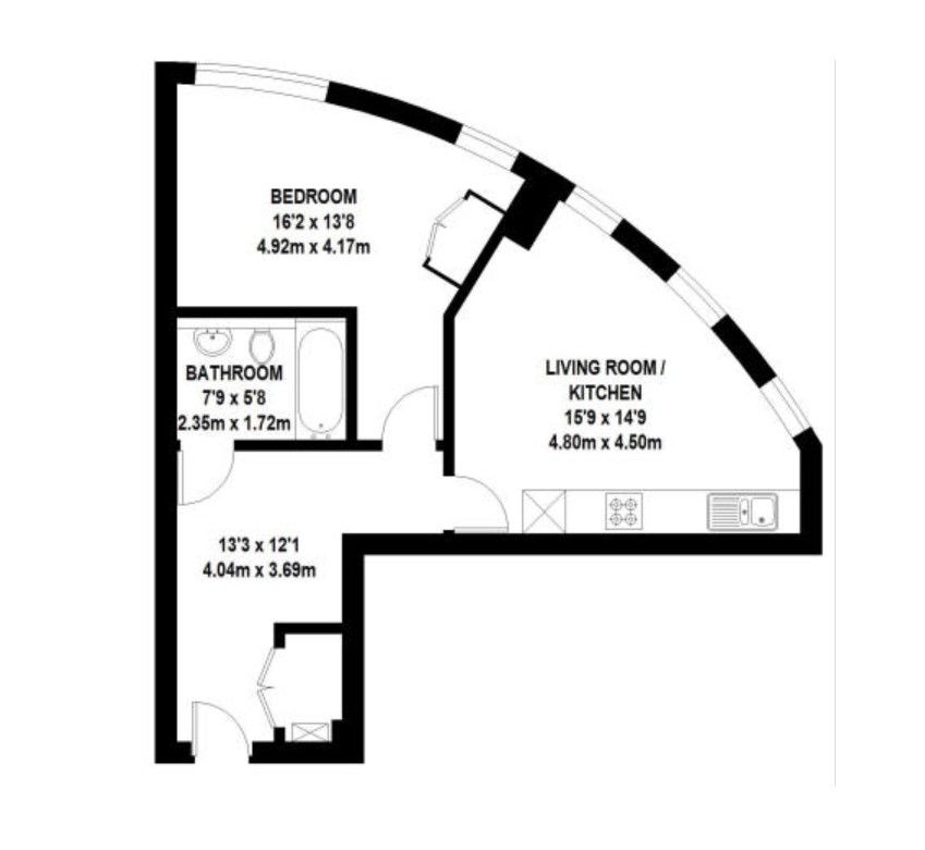 1 bed flat to rent in Trinity Tower, Quadrant Walk E14 - Zoopla
