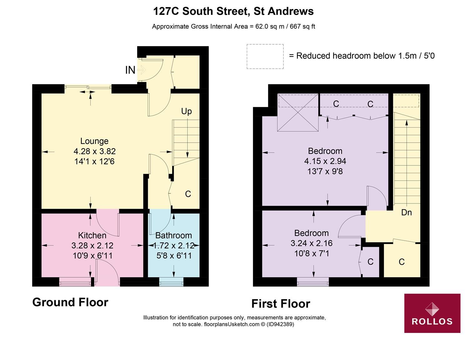 2 bed terraced house for sale in 127c, South Street, St. Andrews KY16 ...
