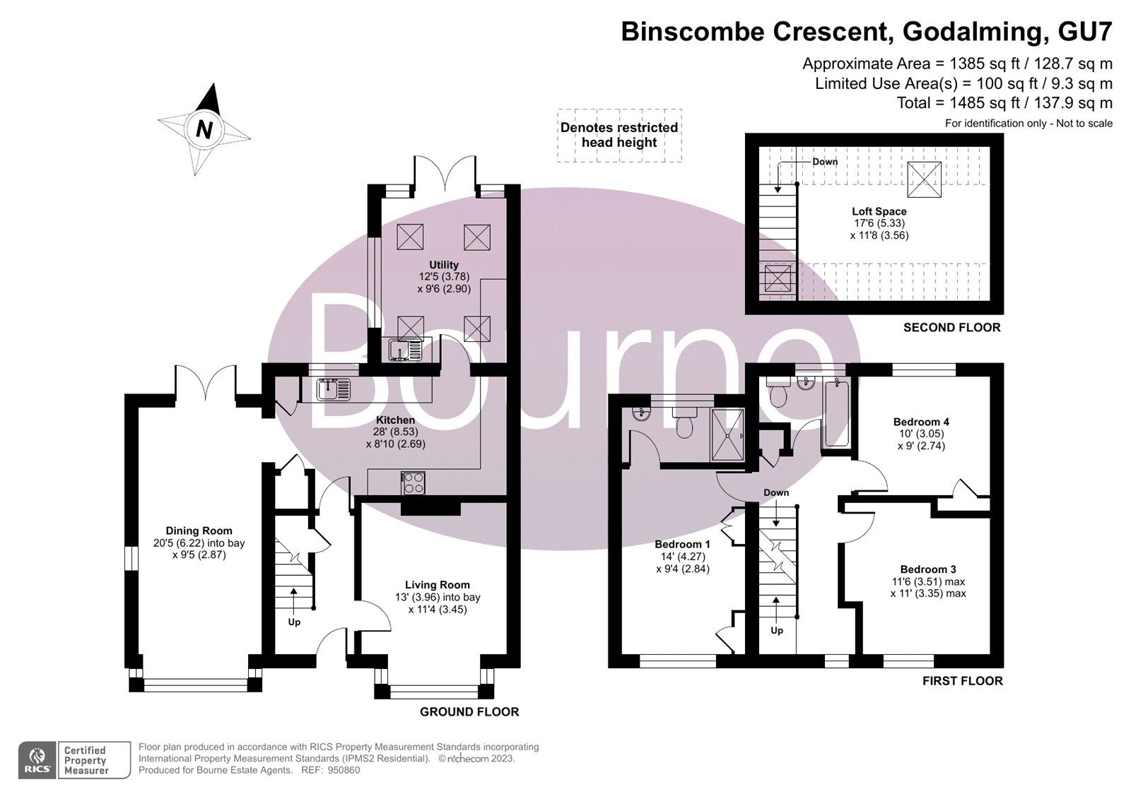 3 bed detached house for sale in Binscombe Crescent, Farncombe ...