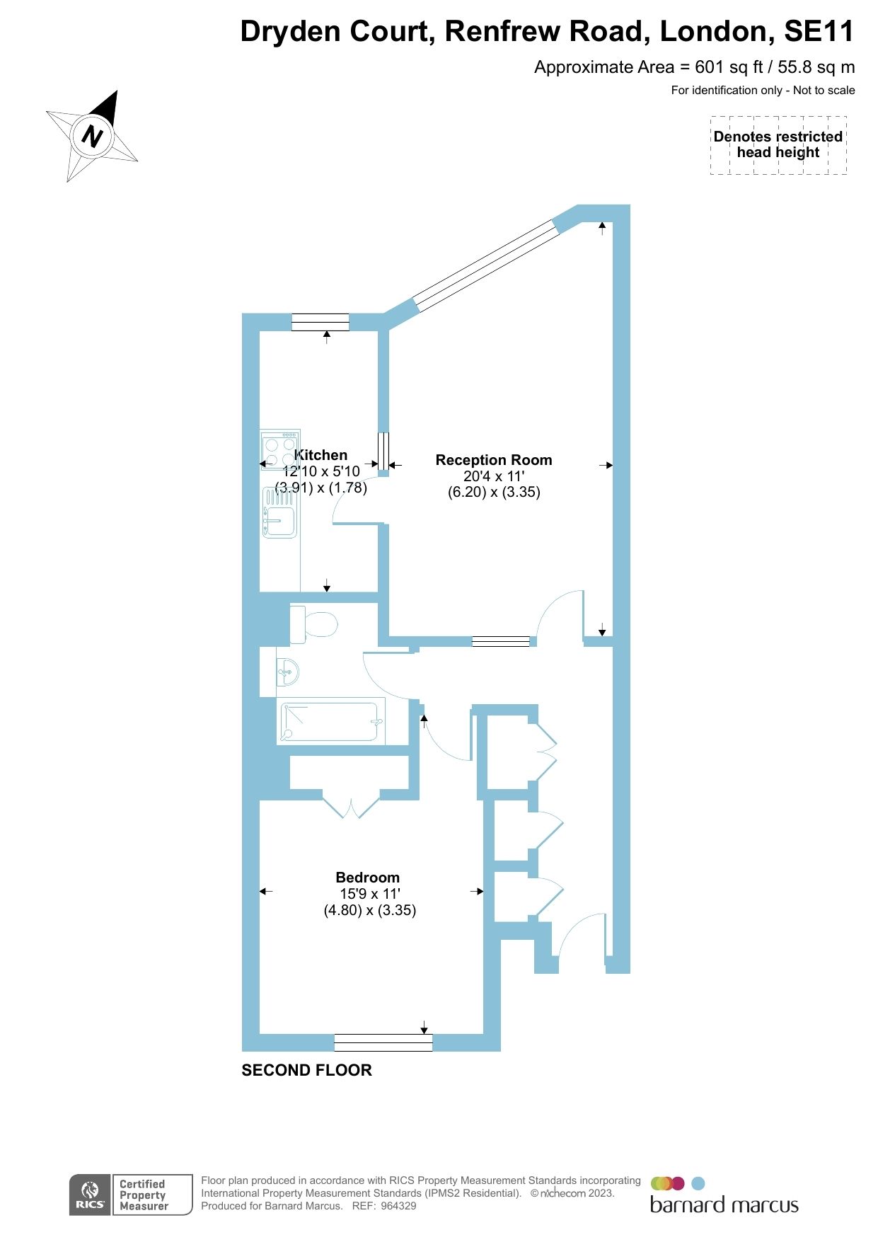 1 bed flat to rent in Dryden Court, Renfrew Road, London SE11 - Zoopla