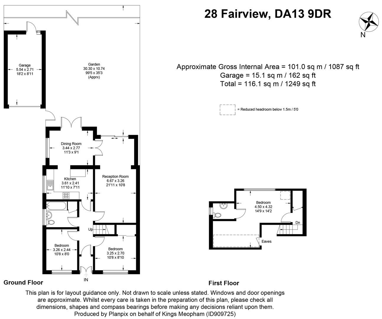 3 bed property for sale in Fairview Road, Istead Rise, Gravesend DA13 ...
