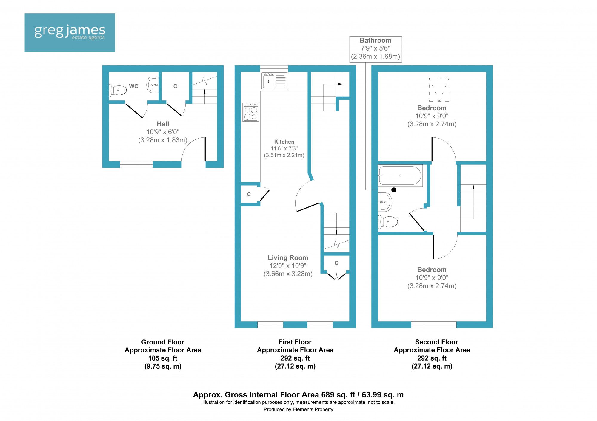 2 bed terraced house for sale in 2A Peabody Road, Farnborough GU14 - Zoopla