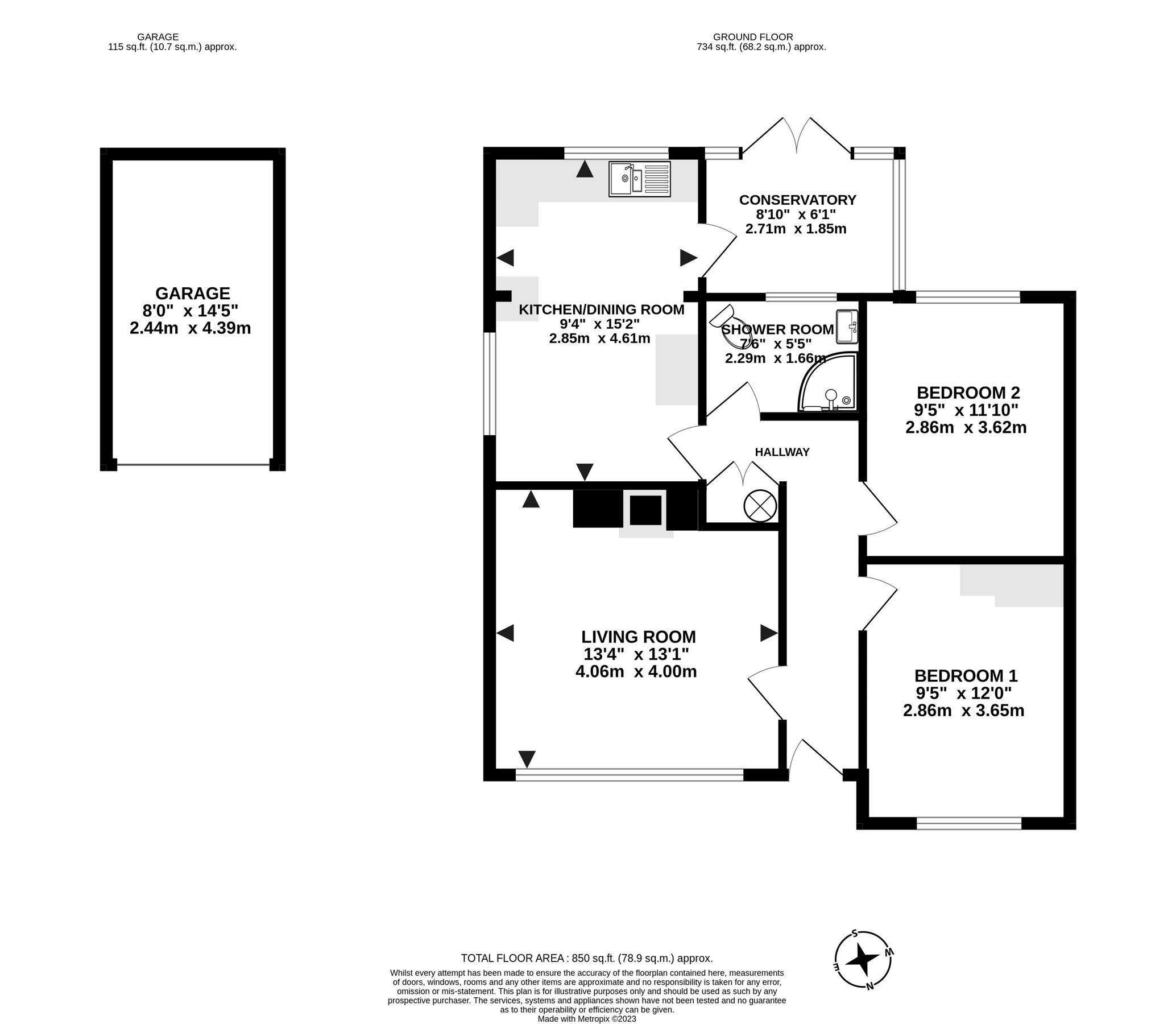 2 bed detached bungalow for sale in Two Mile Oak, Newton Abbot TQ12 ...