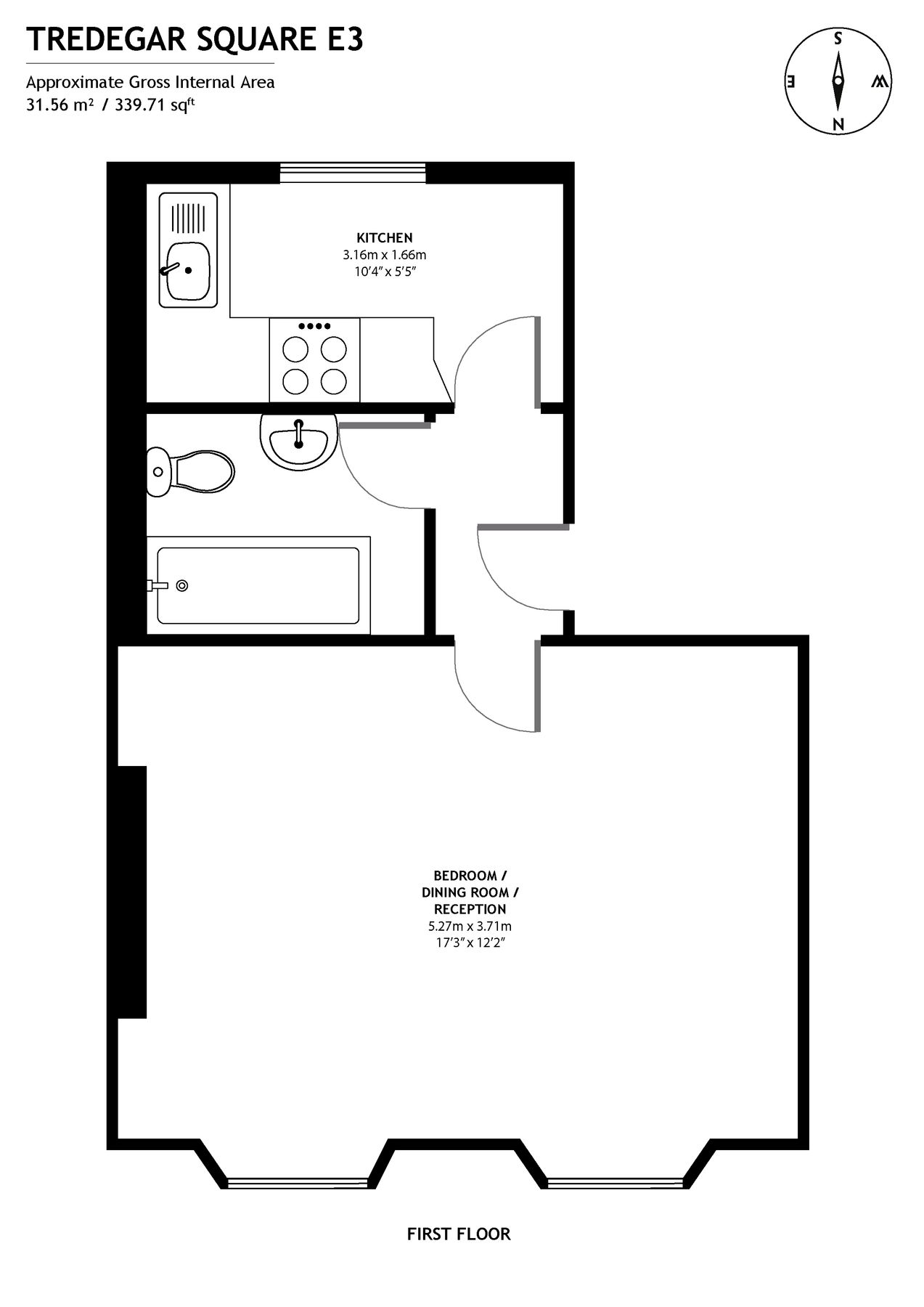 Studio for sale in Tredegar Square, Mile End, London E3 - Zoopla