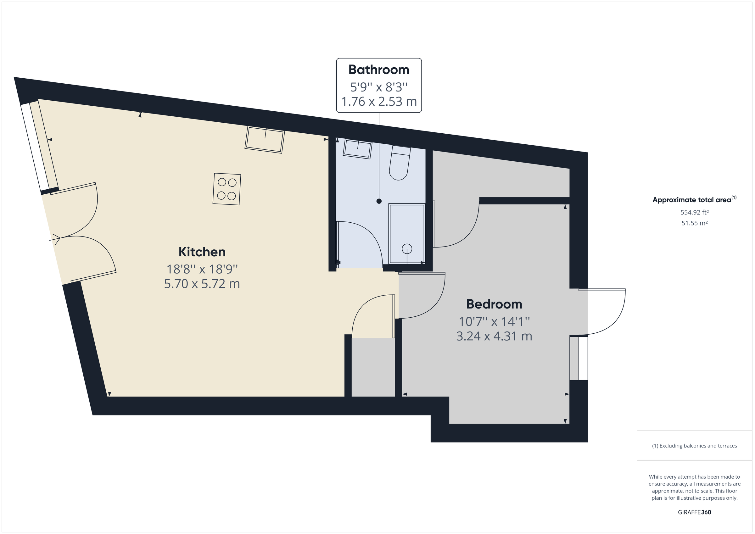 1 bed flat to rent in George Street, Reading, Berkshire RG1 - Zoopla