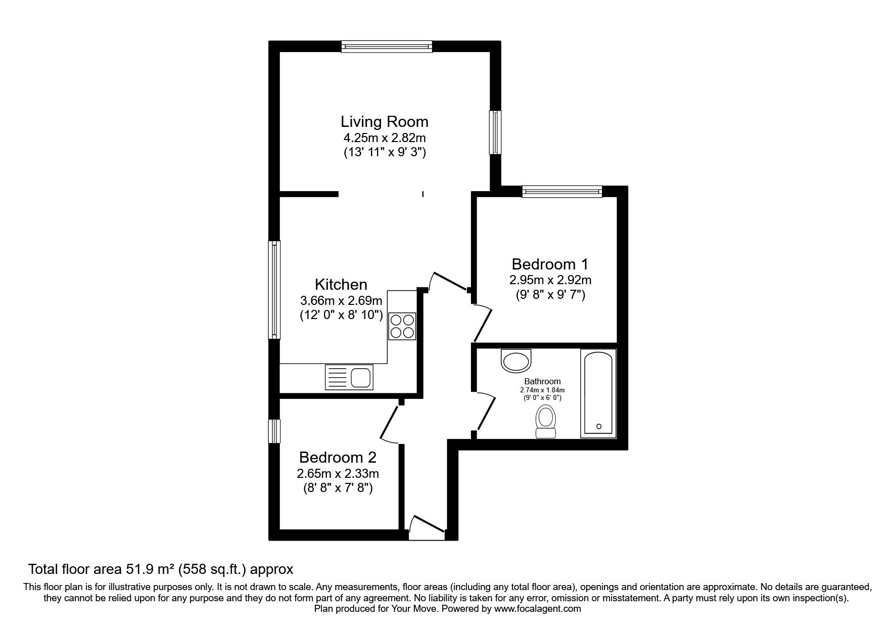 2 bed flat for sale in Rowhill Road, Hextable, Swanley, Kent BR8 - Zoopla