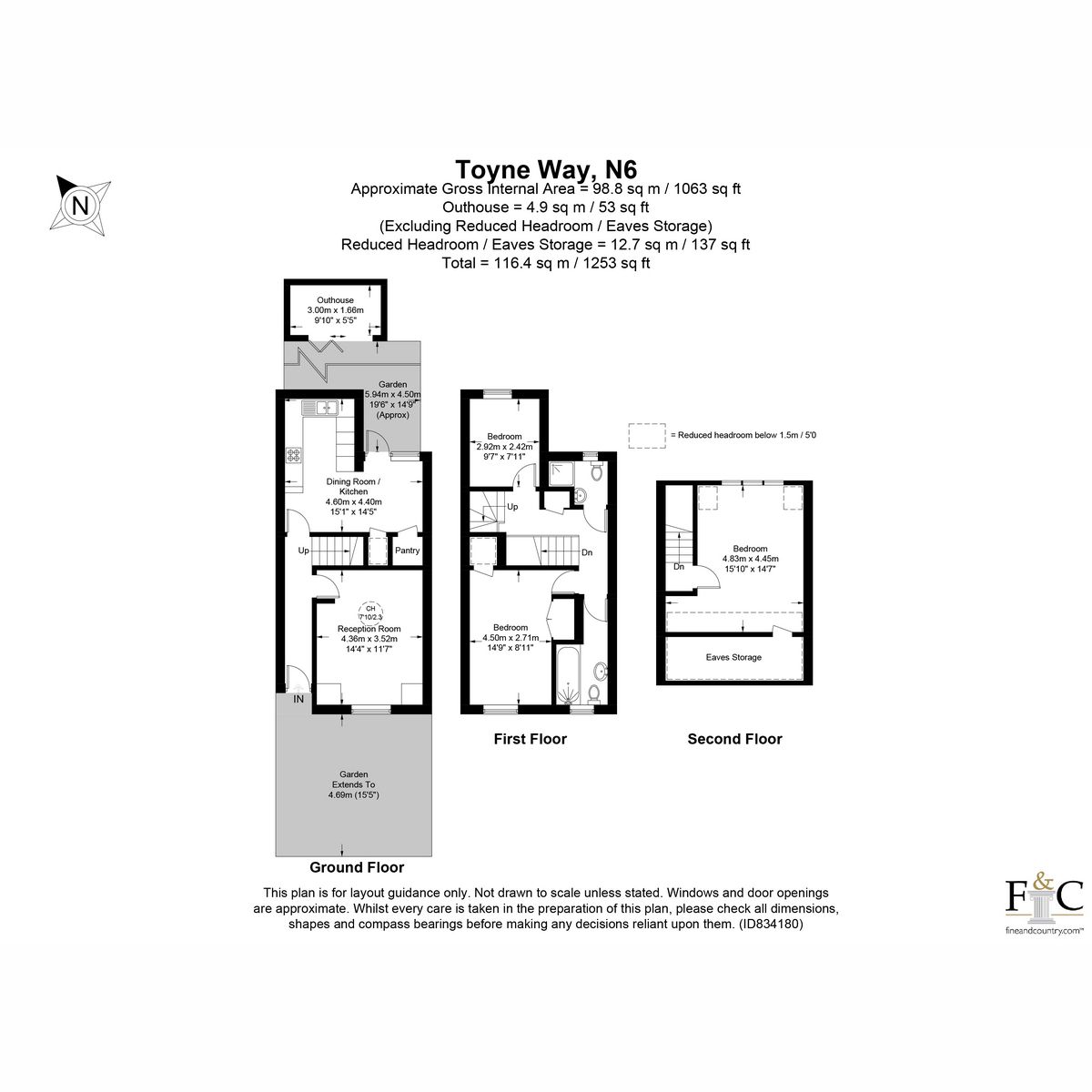 3 bed terraced house for sale in Toyne Way, London N6 - Zoopla