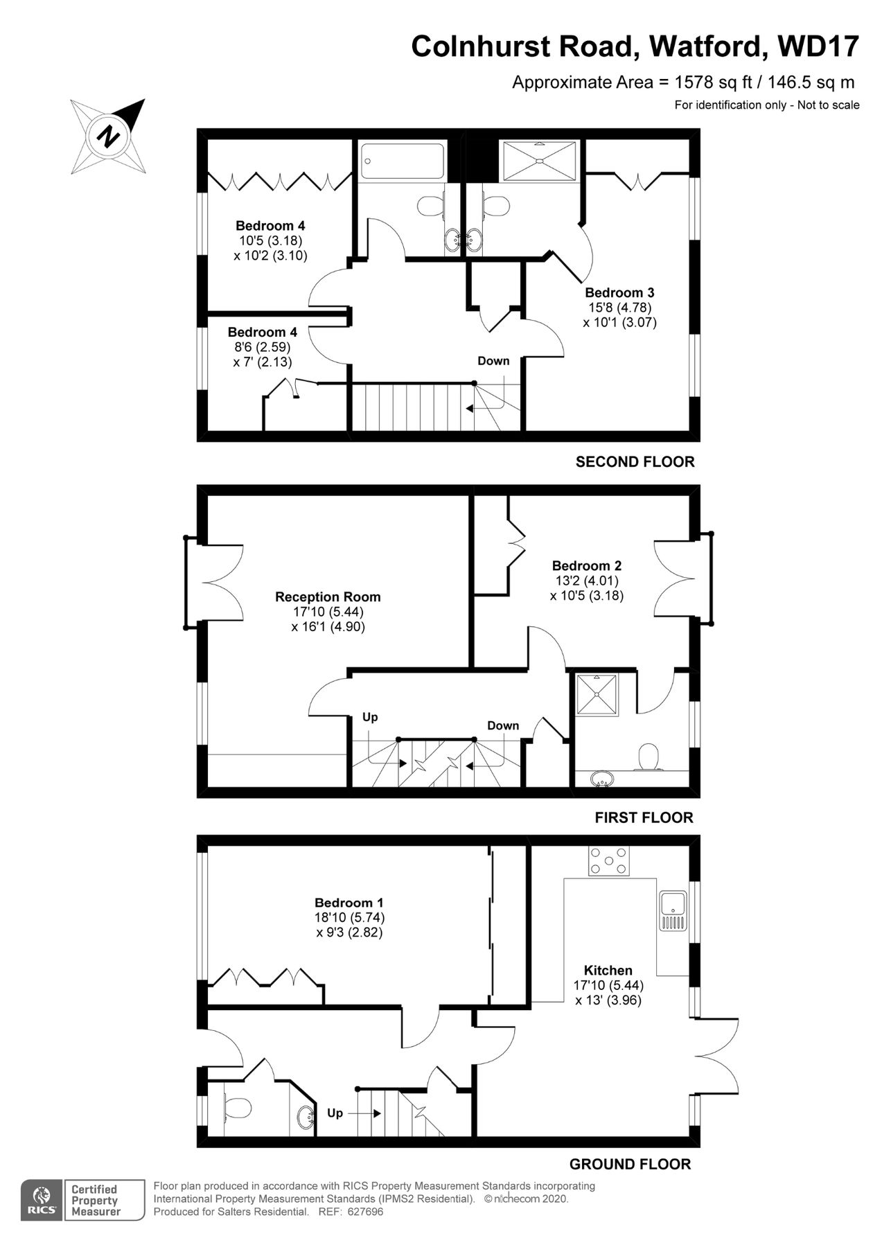 4 bed terraced house for sale in Colnhurst Road, Nascot Wood, Watford ...