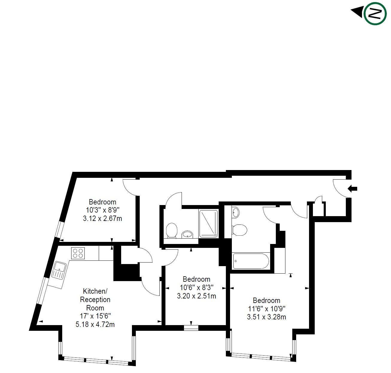 3 bed flat to rent in Merchant Square East, London W2 - Zoopla