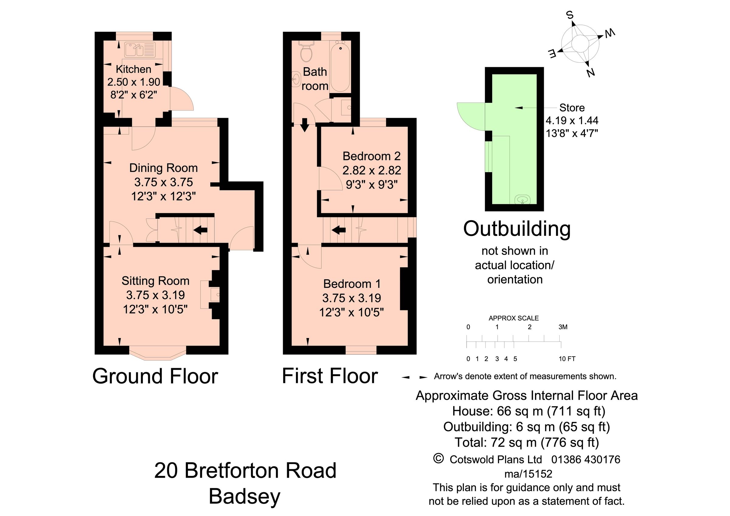 2 bed semi-detached house for sale in Bretforton Road, Badsey ...