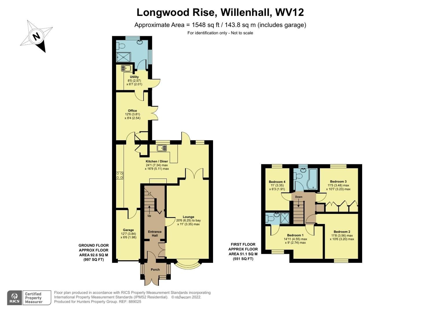 4 bed semi-detached house for sale in Longwood Rise, Willenhall WV12 ...